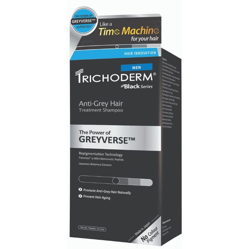 Trichoderm Black Series Anti Grey Hair Treatment Shampoo Men, 200Ml ...
