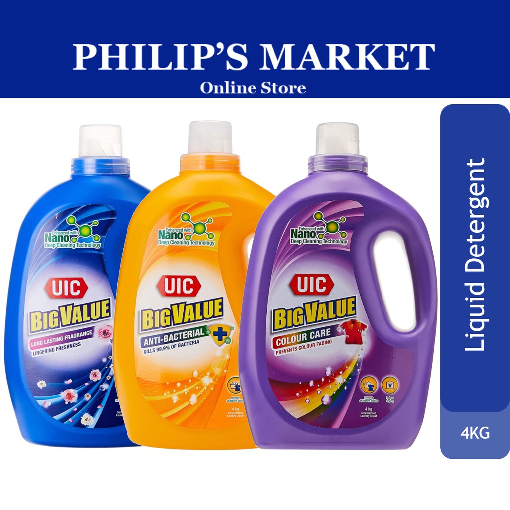 UIC Big Value Liquid Laundry Detergent - 4KG | Shopee Singapore