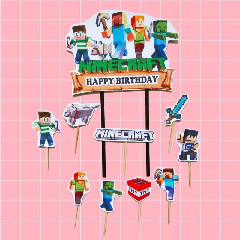 Minecraft Cake Topper Minecraft Minecraft Cake Topper Minecraft Cake