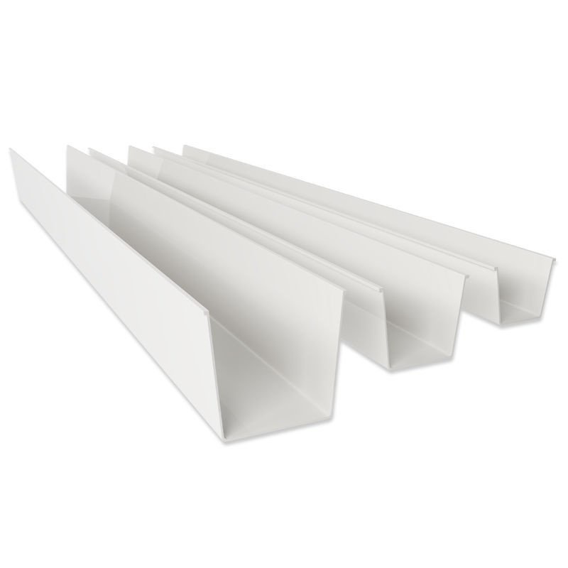 Gutter Drainage Channel Eaves PVC Plastic Eaves Rhone U Tube Roof Sink ...