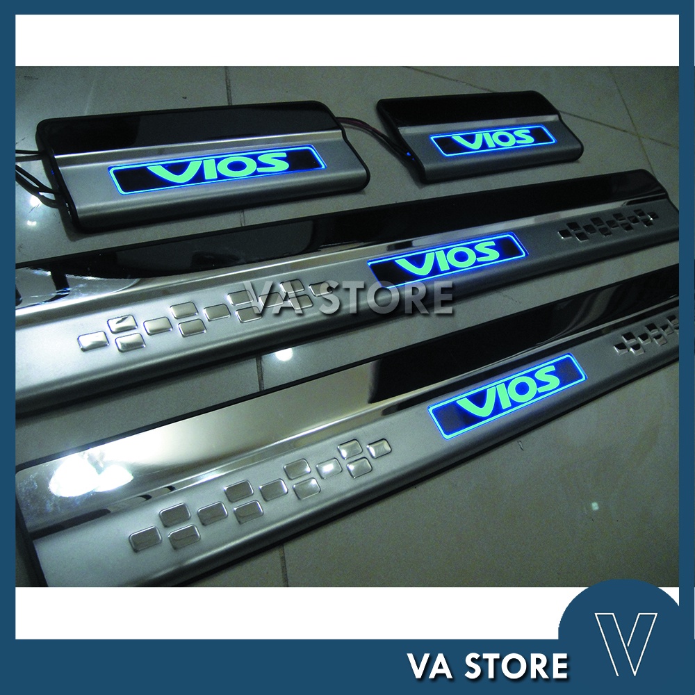 Toyota Vios LED Door Step / Scuff Plate Cover Panel Step Protector Trim ...