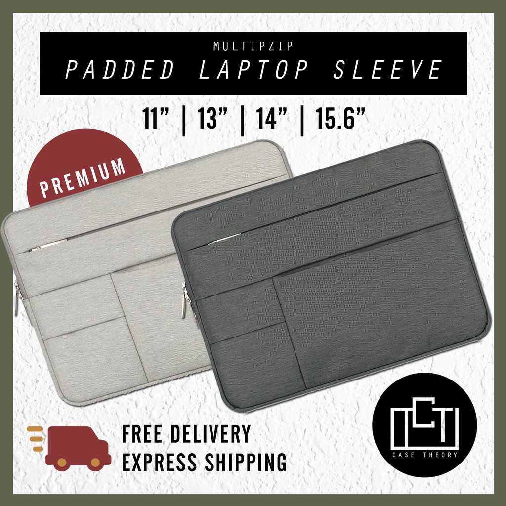 🔅cT🔅 Laptop Cover Sleeve multi zip premium fabric waterproof laptop ...