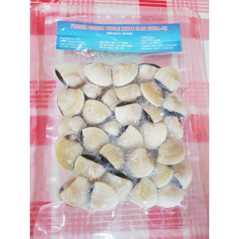 Frozen premium pacific cooked white clams (1kg) | Shopee Singapore