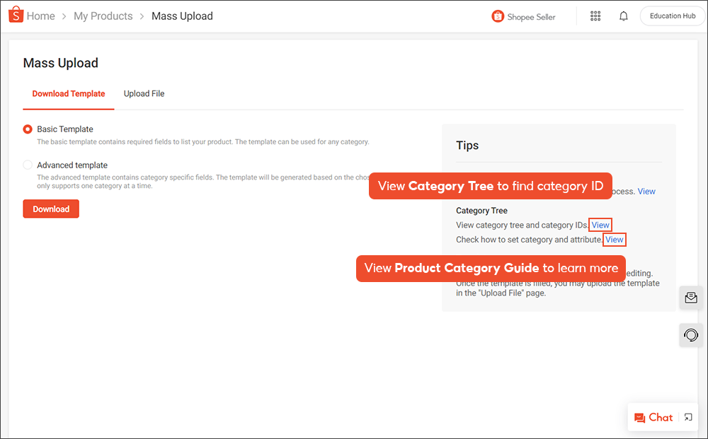 Fill in Mass Upload template | MY Seller Education [Shopee]