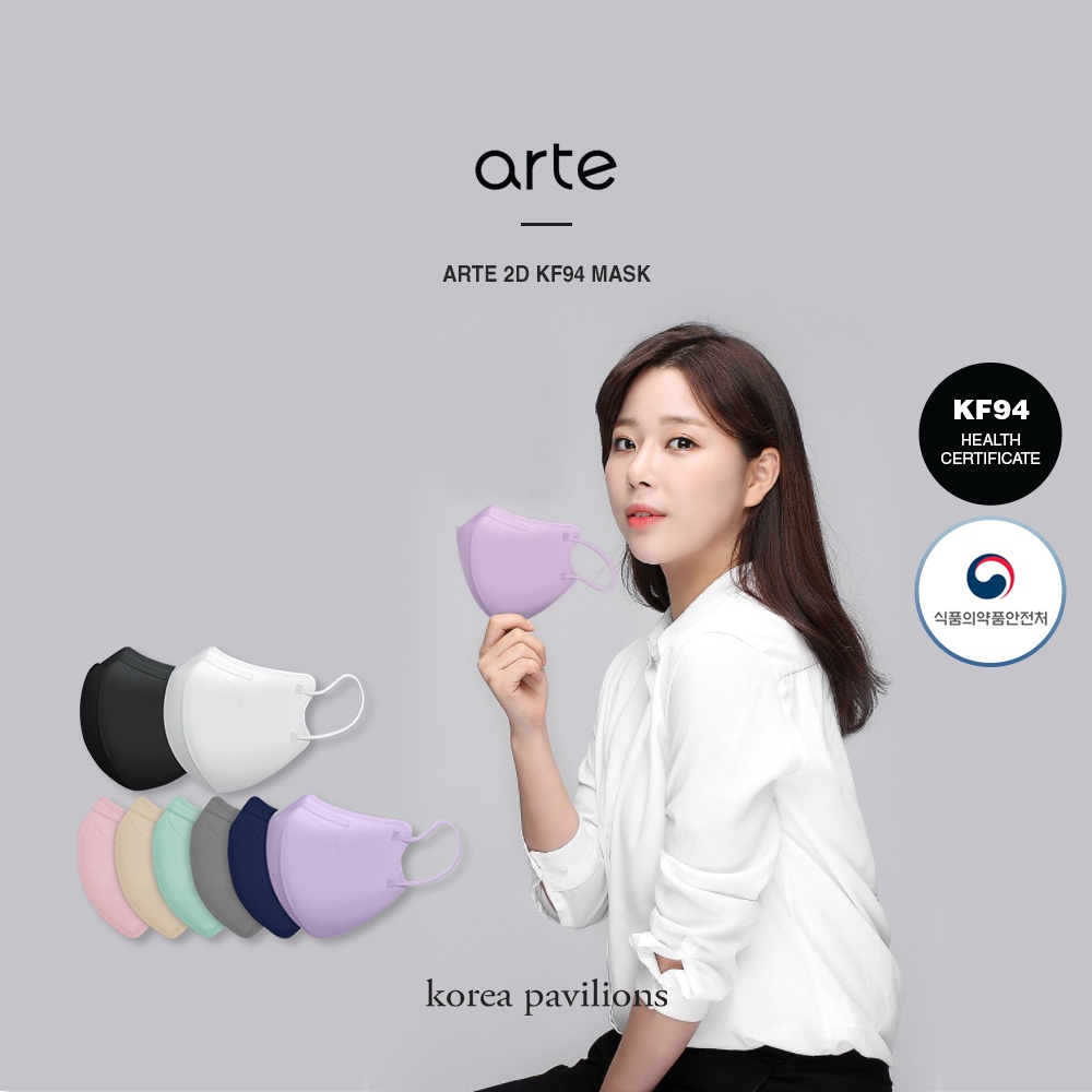[KF94 Face Mask] Protective 4Ply, 2D shape Design, Made in Korea, 8 ...