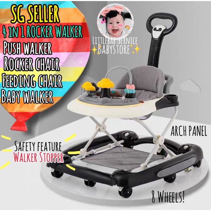 [INSTOCK] *NEW COLOURS* 4 in 1 Baby Rocker Walker | Shopee Singapore