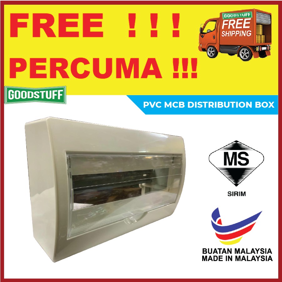 SURFACE PVC MCB DB BOX / 6 WAY TO 21 WAY CONSUMER UNIT | Shopee Singapore