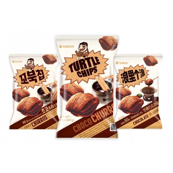 [Orion]Korean Snack Turtle Chip Chocolate Churros 80g Kkobuk Chip ...