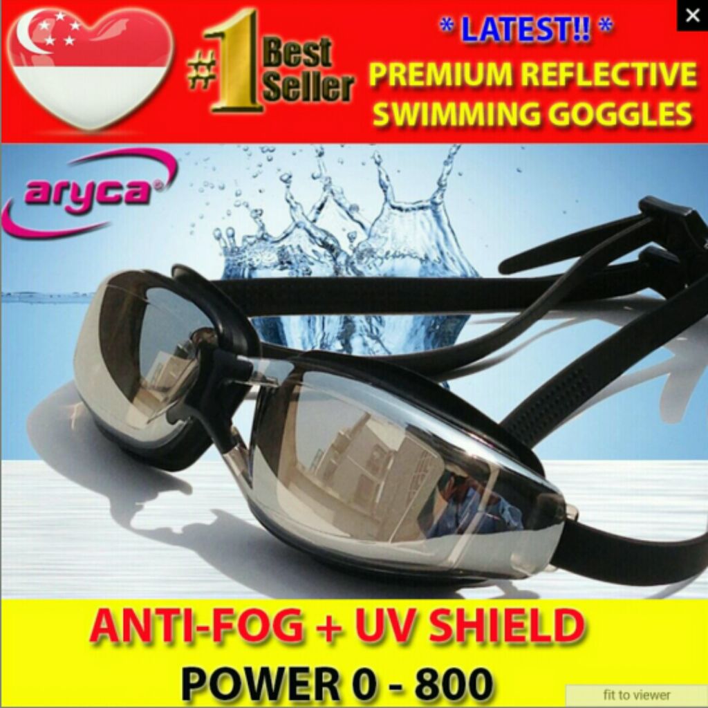 Clear Vision Aryca Swim Goggles High Quality Prescription Normal Vision ...
