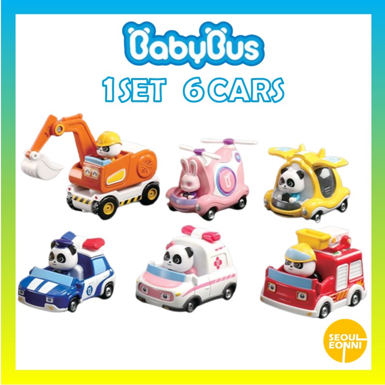 [Babybus] Die-Casting Series 1Set 6Cars / KIKI Rescue Bus, KIKI Police ...