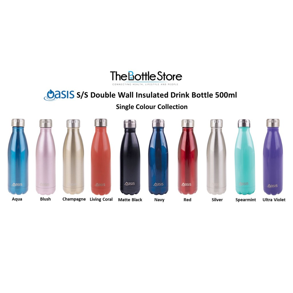 Oasis® 500mL Stainless Steel Insulated Drink Bottles | Shopee Singapore