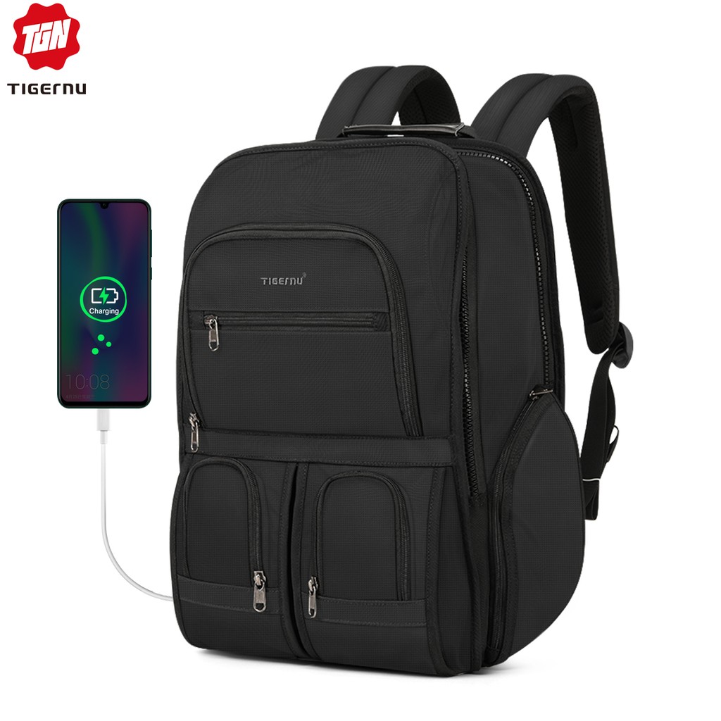 Tigernu Backpack Tb3142 17 Black Usb Tigernu