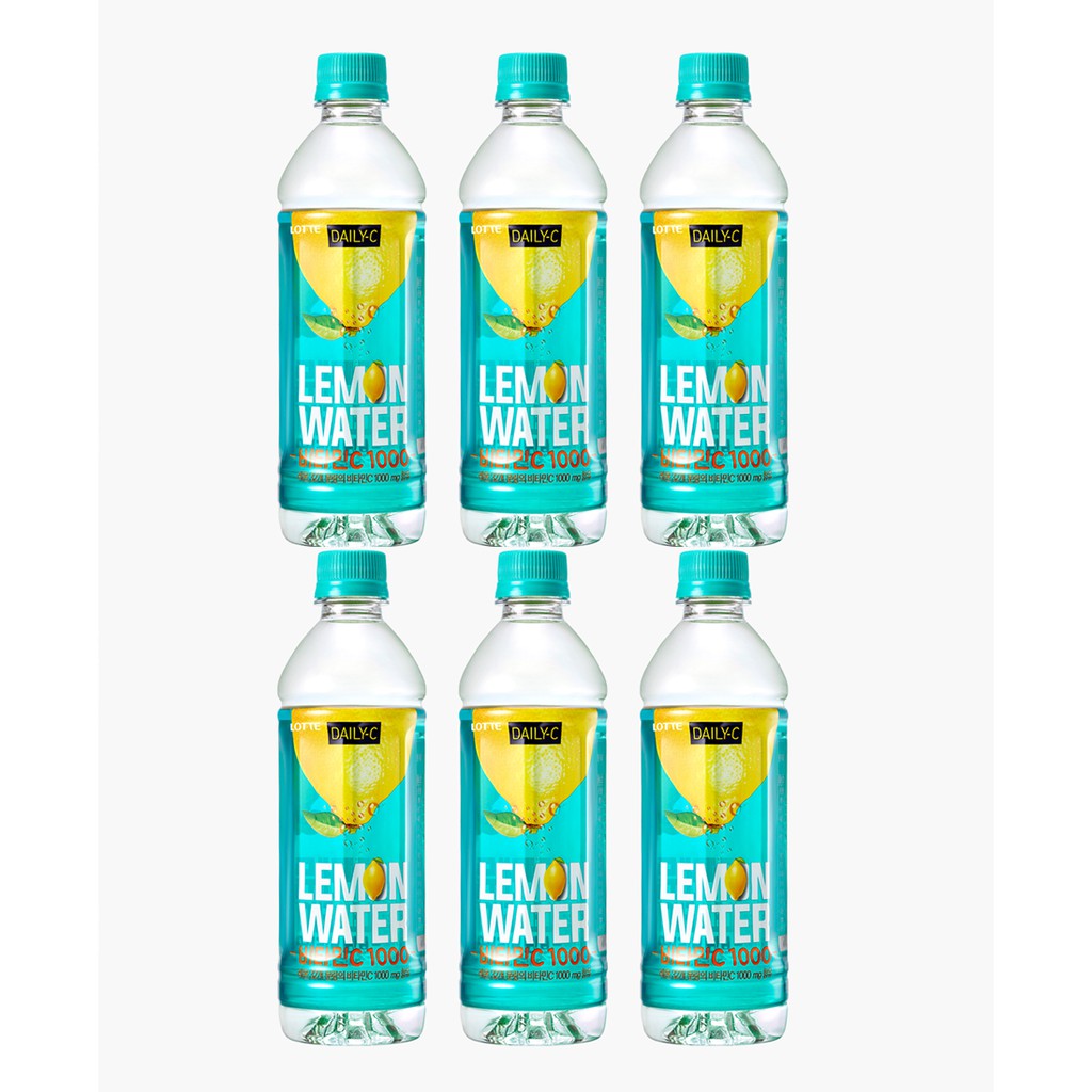 LOTTE Daily-C Lemon Vitamin Water - Pack (6 x 500ml) | Shopee Singapore