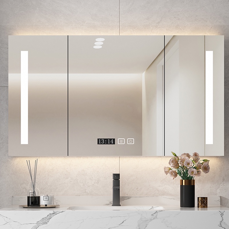 LINZHIPU Mirror Cabinet Intelligent Defogging Mirror Cabinet Wall ...