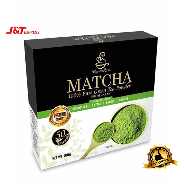 Rosie’s Ross Matcha green tea powder 100g halal | Shopee Singapore