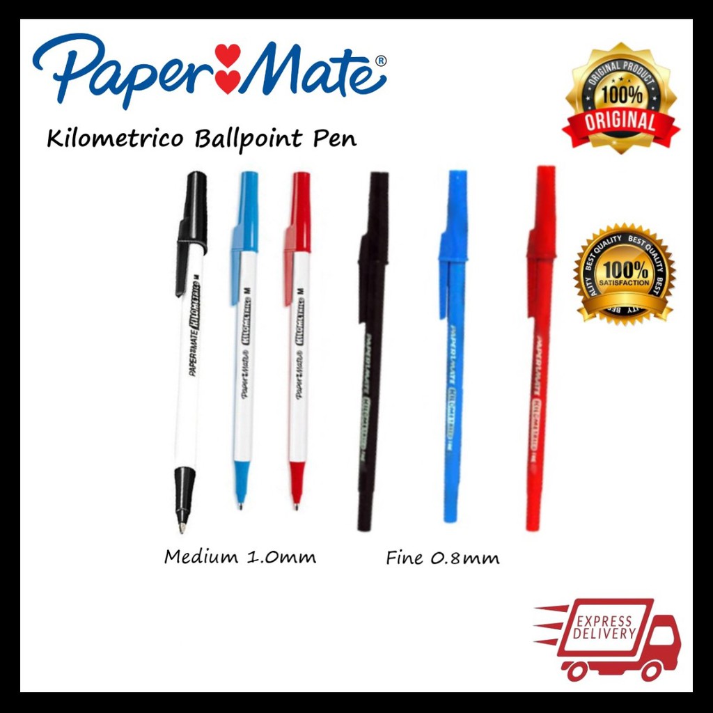 PaperMate Ball Point Pen Kilometrico | Shopee Singapore