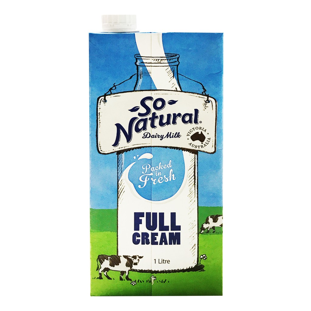 So Natural UHT Milk - Full Cream 1L | Shopee Singapore