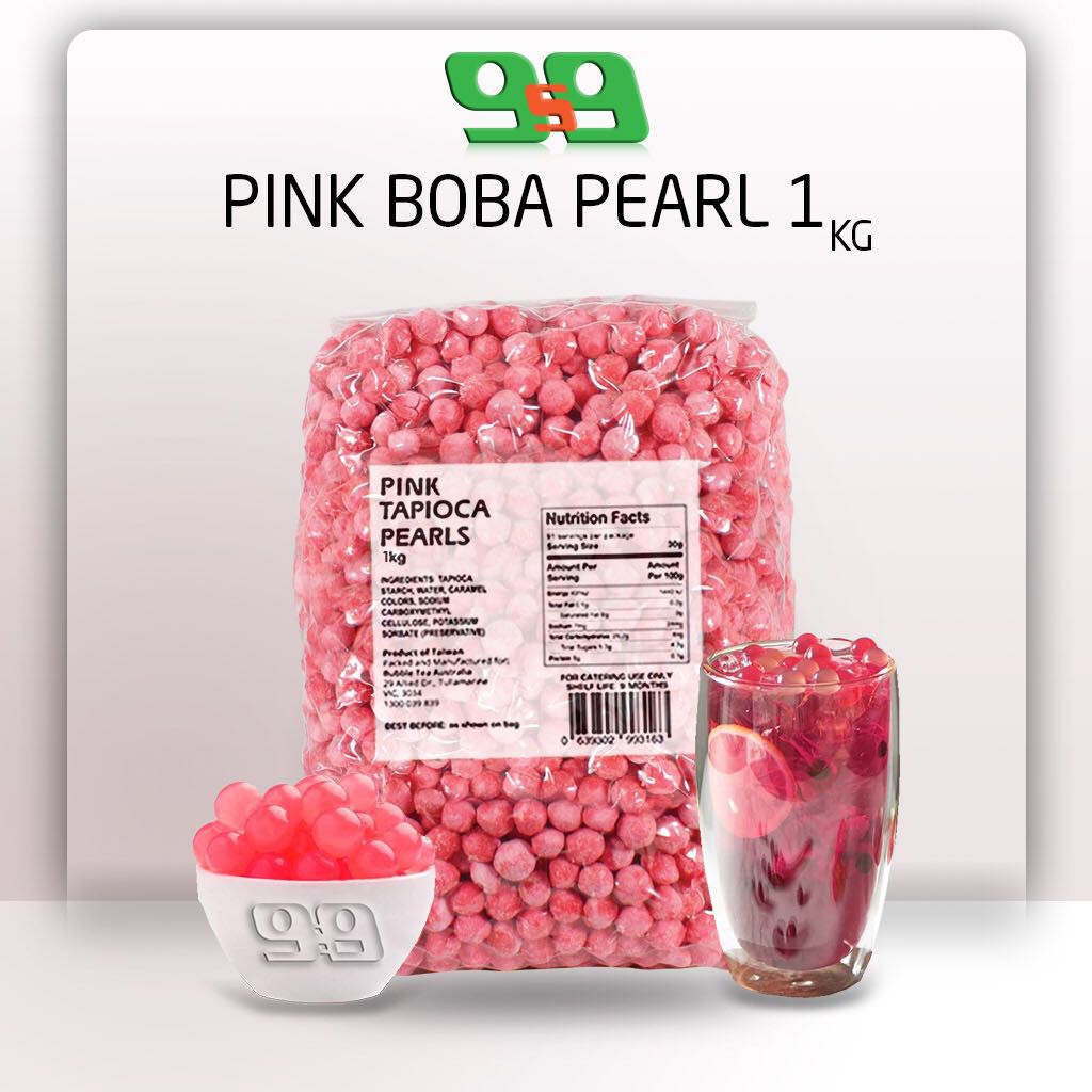 READY STOCK! 1KG PINK BUBBLE PEARL MERAH JAMBU BOBA ROSE BUBBLE TEA ...