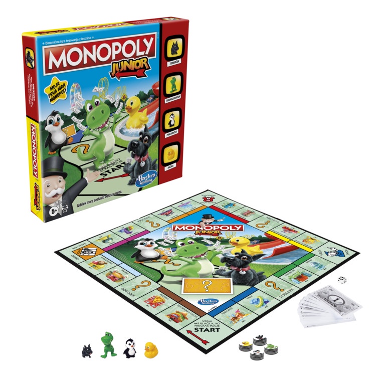 Monopoly Junior Game for Kids Aged 5 and Up, Board Game, Toys for Kids ...