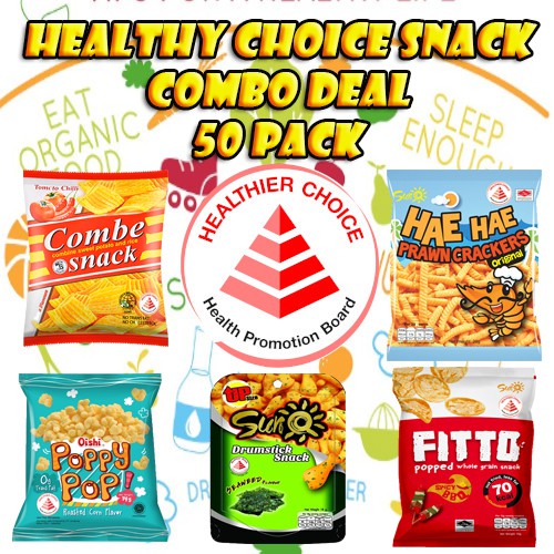 Healthy Choice Snack Combo - 50 packs (combe snack, Hae hae prawn ...