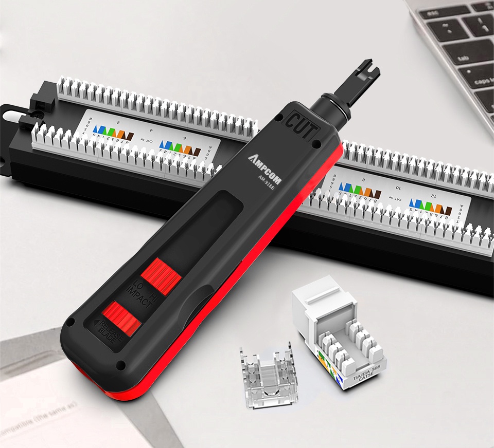 AMPCOM Punch Down Tool, 110 Type Multi-function Network Cable Tool ...