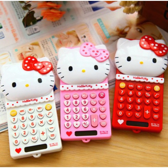 💖 Japan Hello Kitty Solar Calculator 💖 Math Calculation 💖 School Office ...