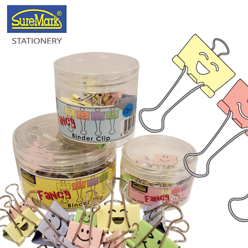 Suremark Fancy Binder Clip (12pcs per box) | Shopee Singapore