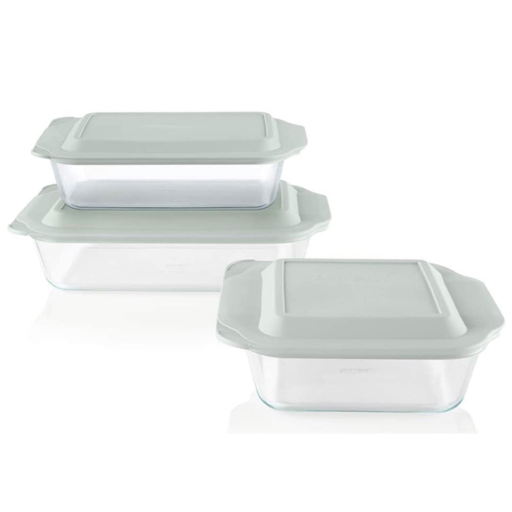 Pyrex Deep Baking Dish Set (6-piece, BPA-free Lids) | Shopee Singapore