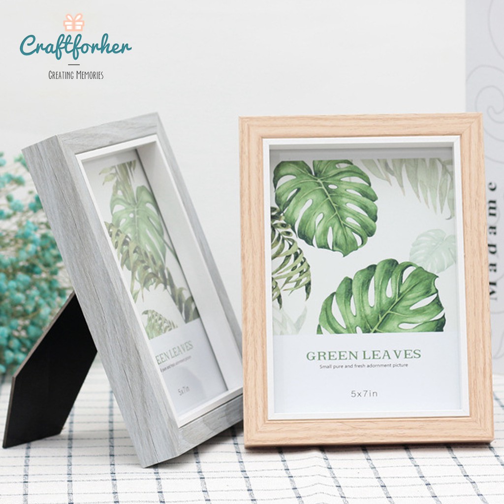 Wooden Style Photo Frame for 4R, 5R, 6R Photo, Picture Frame in Grey ...