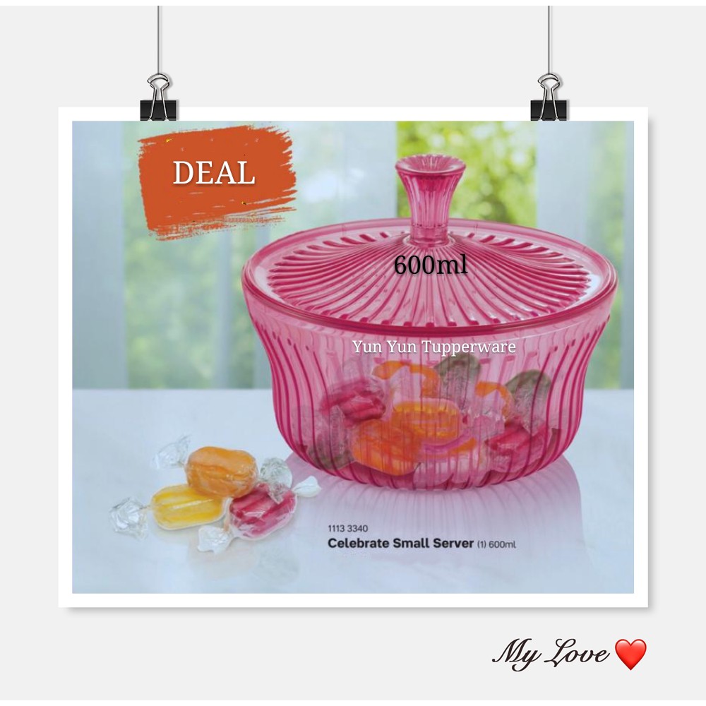 Tupperware Celebrate Small Server (1) 600ml | Shopee Singapore