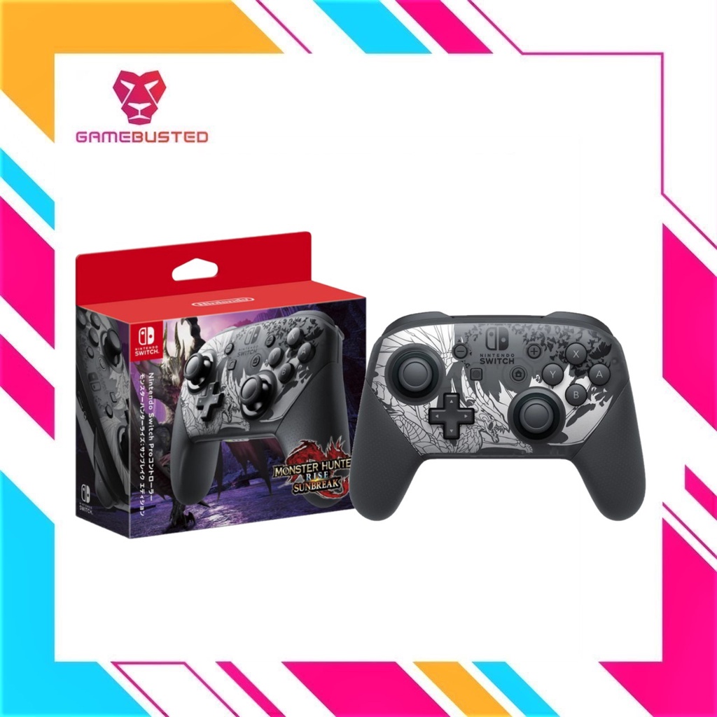 Nintendo Switch Pro Controller Monster Hunter Rise Sunbreak Edition ...