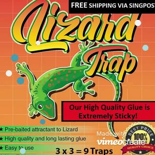 Lizard Trap with Pre-baited Glue (9 small traps/pack) *Non-toxic ...