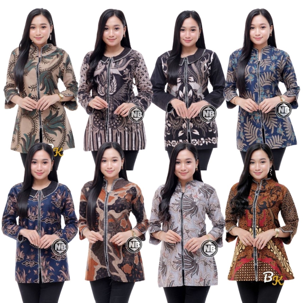 Top BATIK BLOUSE Uniform BATIK SOLO BATIK Clothes Office Women BD 047 ...