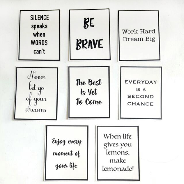Rectangle Inspirational Quote Stickers | Shopee Singapore