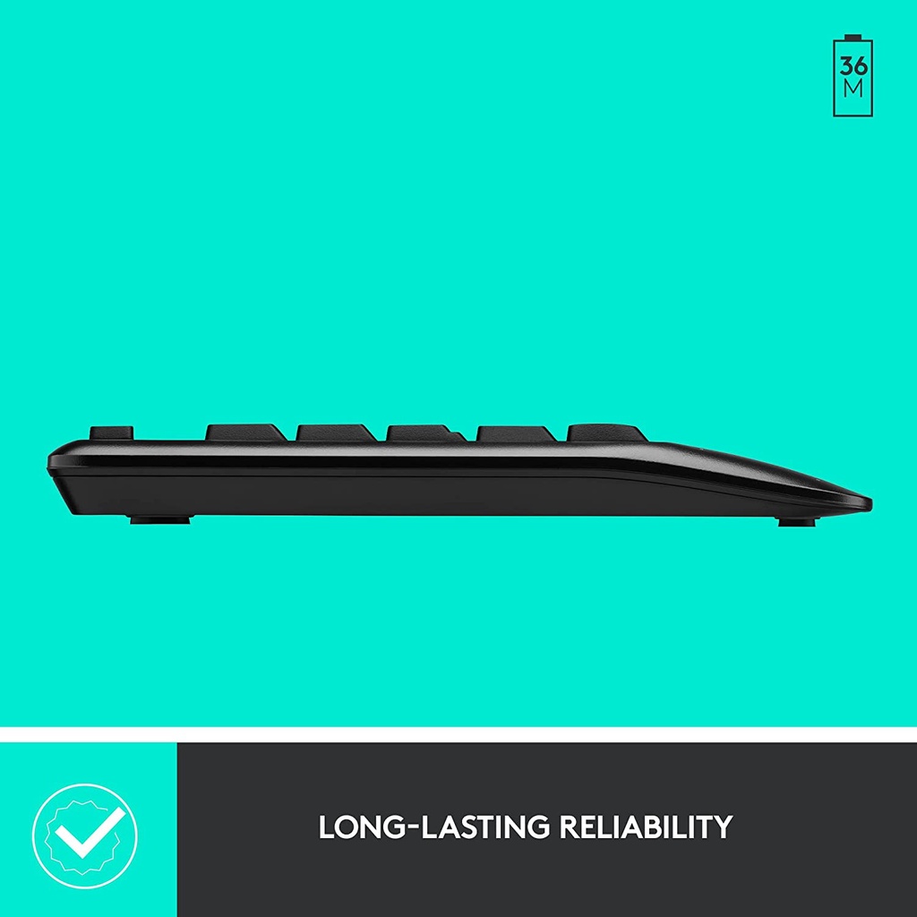 Logitech MK345 Wireless Combo – Full-Sized Keyboard with Palm Rest and ...