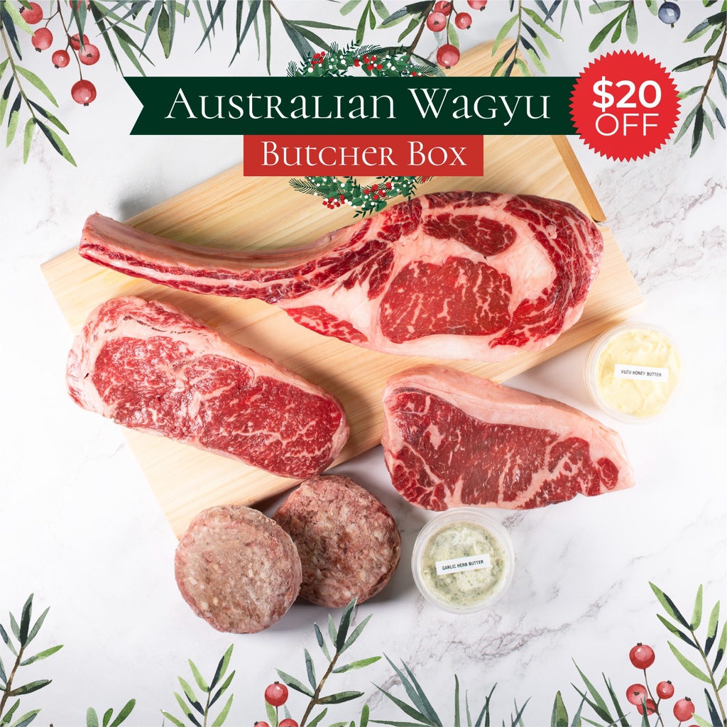 [CS Foods] F1/F2 Australian Wagyu Beef Butcher Box with FREE Beef Jerky ...
