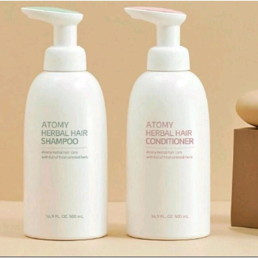 Atomy Herbal Shampoo and Conditional 500ml/Conditioner 500ml | Shopee ...
