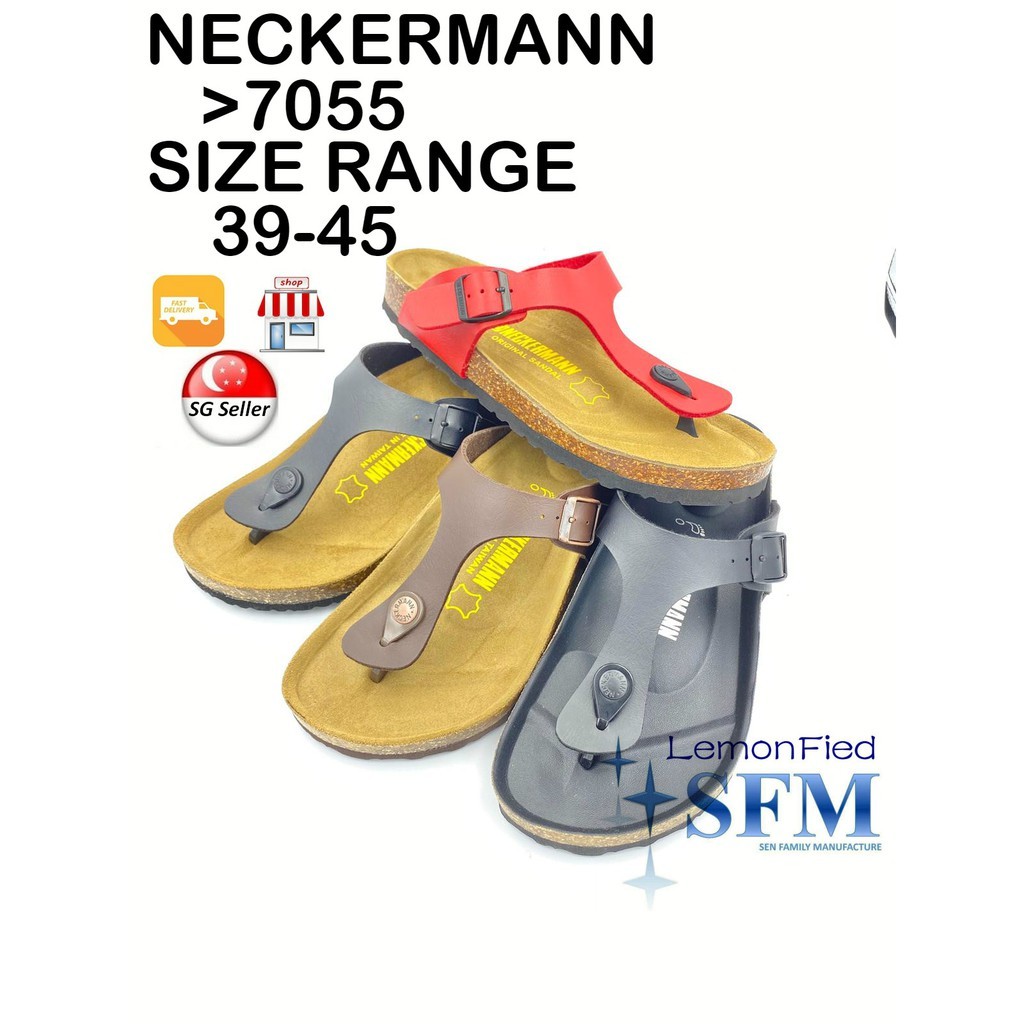 NECKERMANN 7055 Size 39-45 SANDALS Black Red Brown MEN SG SELLER ...