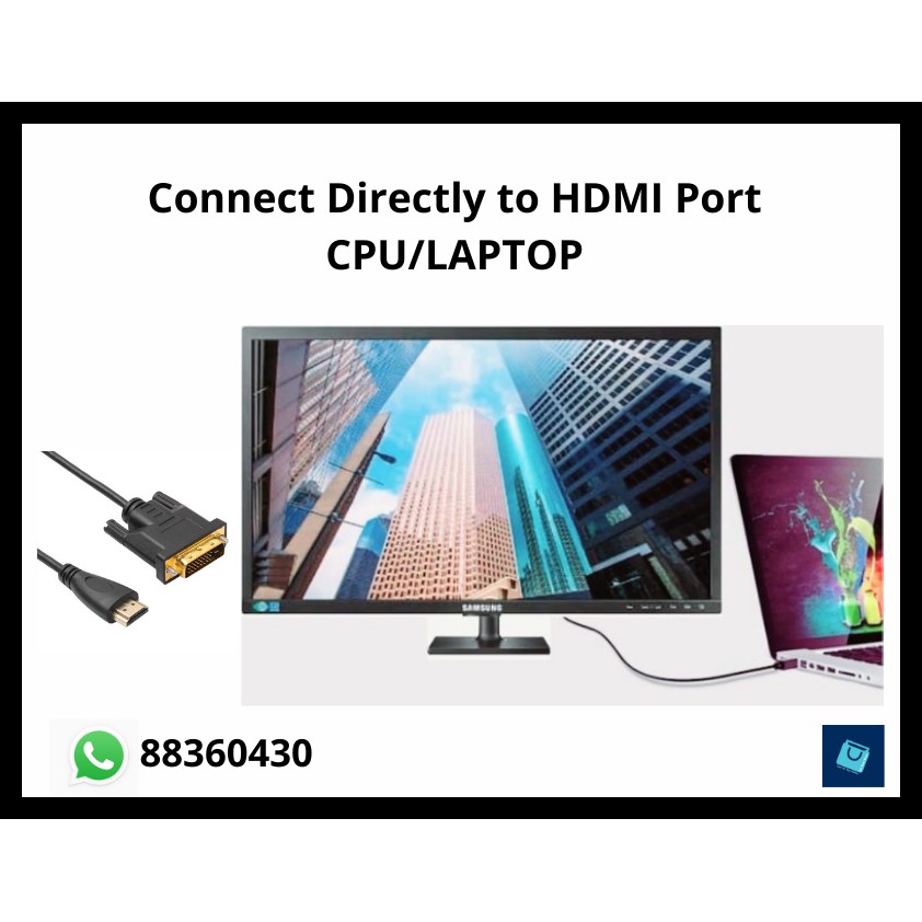 Samsung s22e450 DW Connect Directly to HDMI PORT, CPU/LAPTOP | Shopee ...