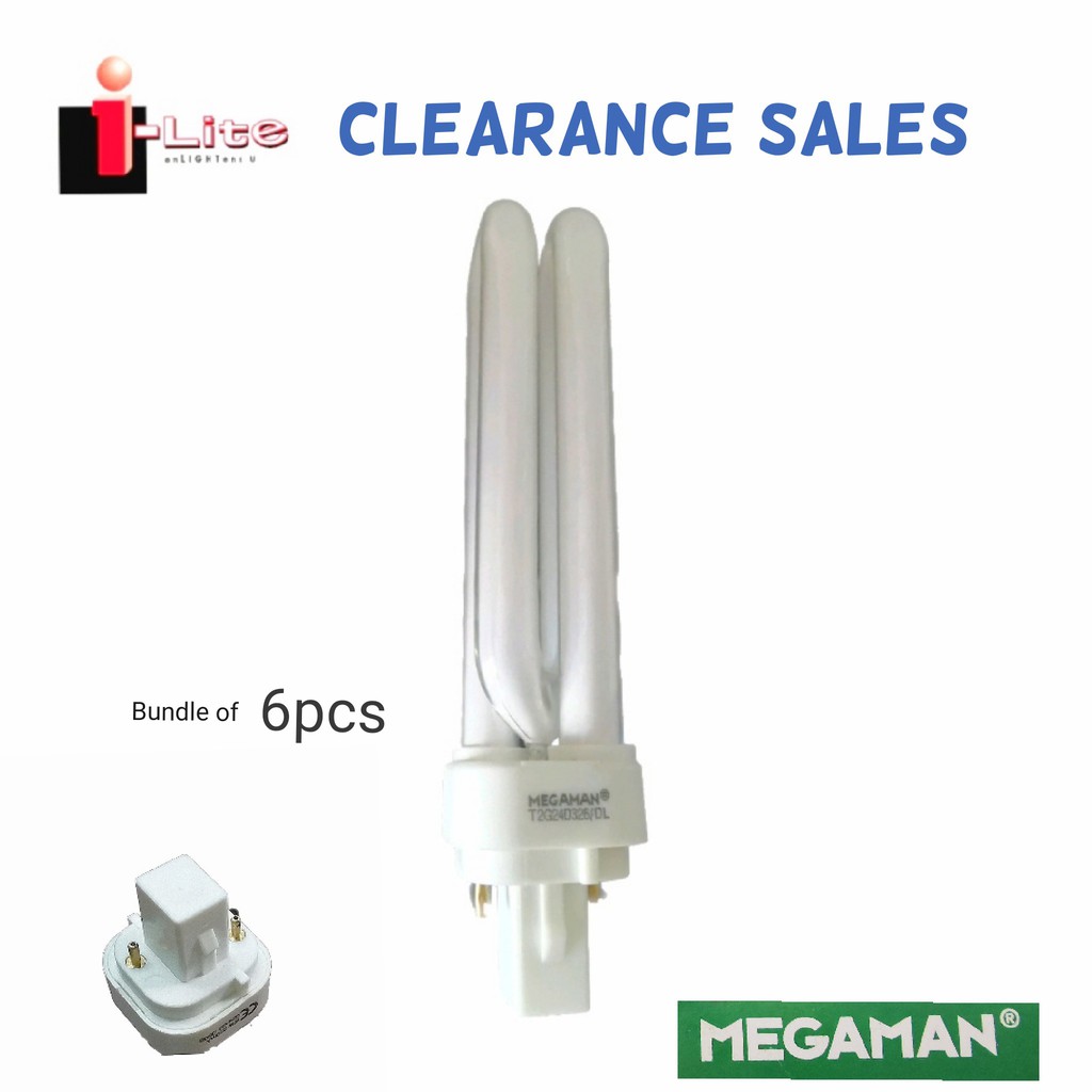 [ 6PCS ] PLC LIGHT TUBES 2-PIN-MEGAMAN 26W TUBE | Shopee Singapore