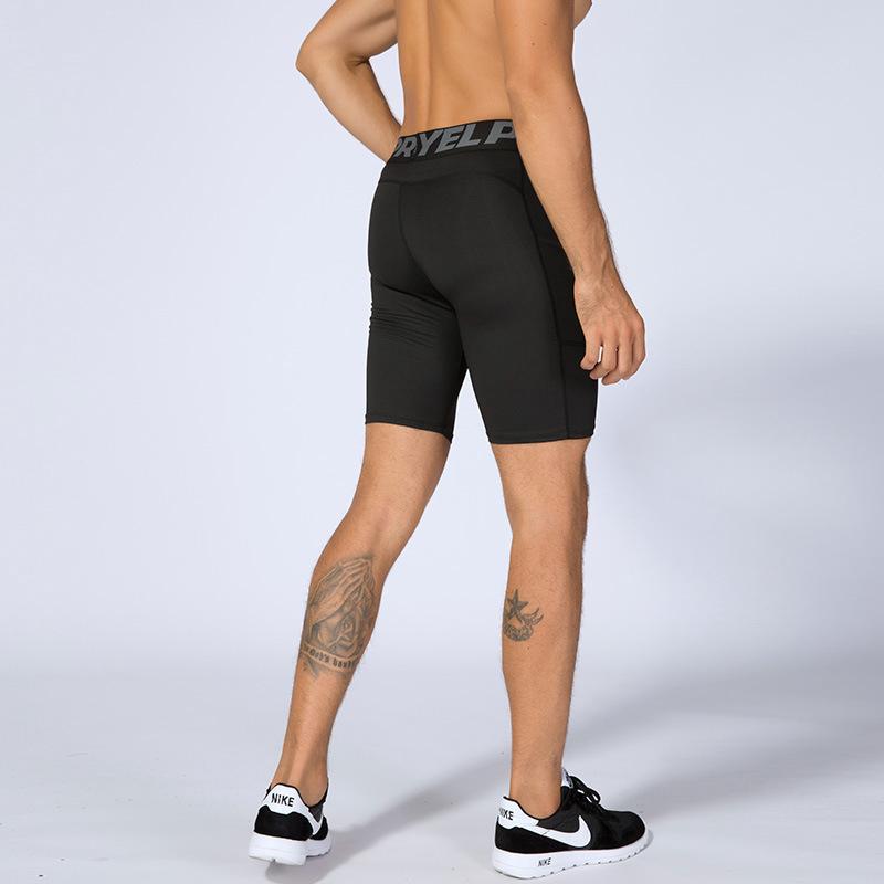 Brand New Fitness Mens Sportswear Gyms Compression Secure Pocket Shorts