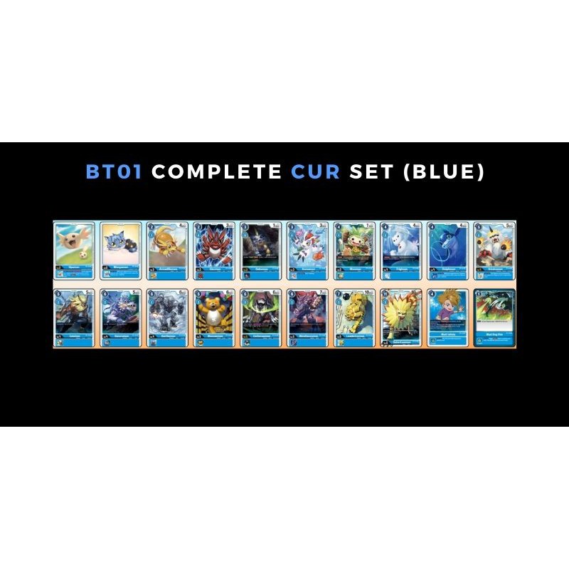 Digimon Card Game BT01 Complete Blue CUR (Playset) | Shopee Singapore