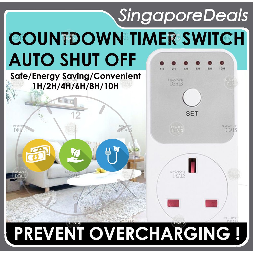 Smart Control 1 10 Hours Countdown Timer Switch Plug In Socket Auto