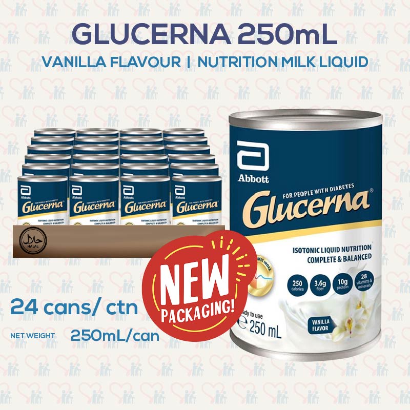 [Carton of 24] Abbott Glucerna Liquid Milk 250m - Daily Can Liquid ...