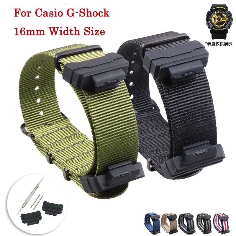 Nylon Bracelet 16mm for G SHOCK GA100 GA200 GLX5600 G5600e DW5600/5610 ...