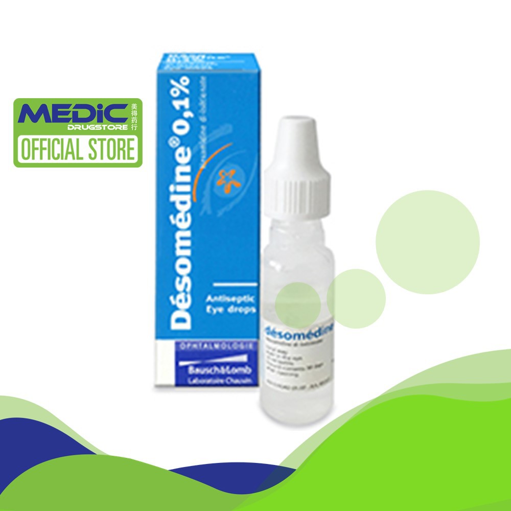[Bundle of 4] Bausch + Lomb Desomedine 0 1% Antiseptic Eye Drops - By ...