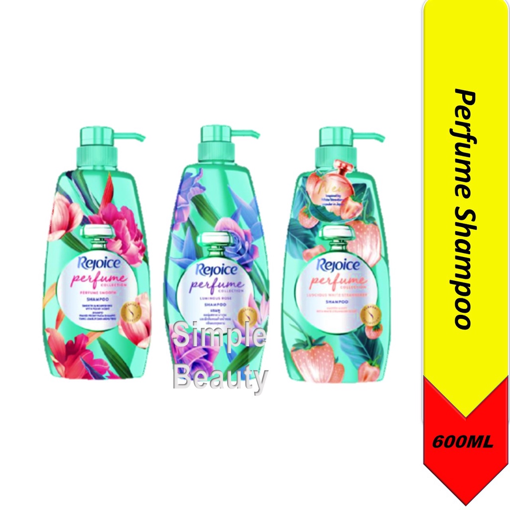 Rejoice Shampoo Perfume Smooth/Luminous Rose/White Strawberry - 600ml ...