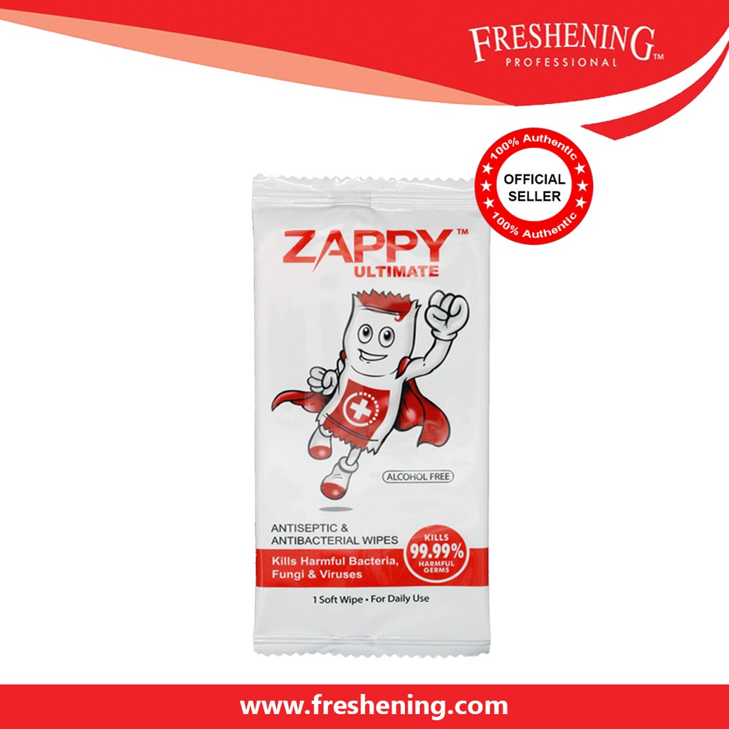 Zappy Ultimate Antiseptic Wipes 1s x 100 Sheets | Shopee Singapore
