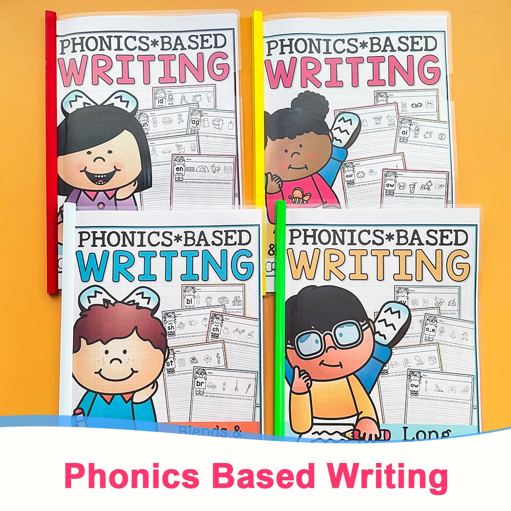 Phonics Writing Prompts Coloring Practice WorkSheets Workbook Kids ...