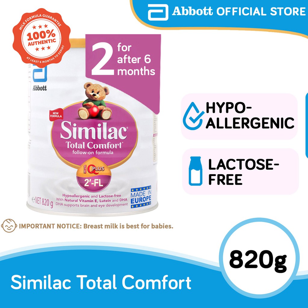 Similac Total Comfort Stage 2 Baby Milk Powder Formula 2'-FL 820g (6-12 ...